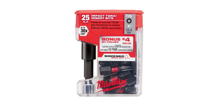 Impact Power Bit, T20 Torx Dia x 1 in. L