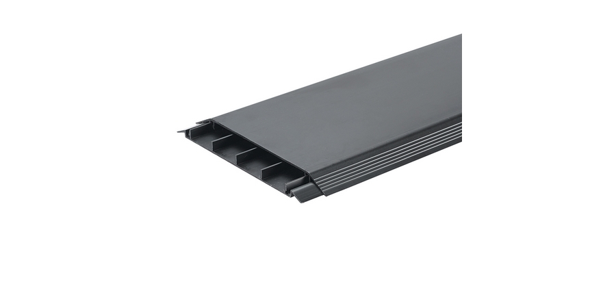 Above Floor Raceway Base and Cover, 6 ft, Black
