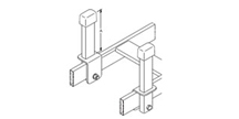 Cable Retaining Post Kit, Steel, Black