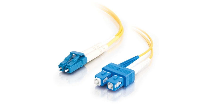 Fiber Optic Jumper, OS2, Duplex Fiber, LC Connector 1, SC Connector 2 ...