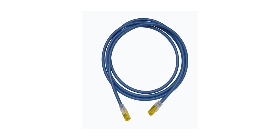 Cat 6A Modular Patchcord,RJ45,RJ45,U/UTP,CMR,Blue Jacket,20 ft. Lg,4 ...