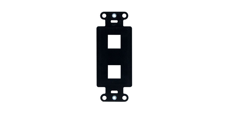 Outlet Strap, 2-Port, THK: 0.065 in., 1-Gang, Box Mount