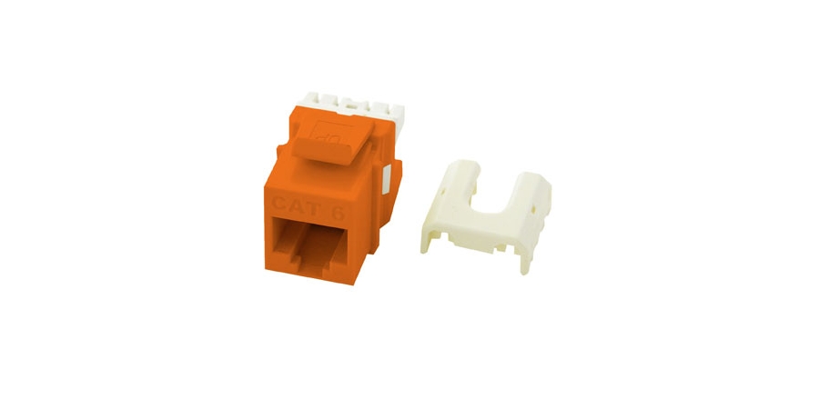 Keystone Insert, Cat 6, Plastic, Orange