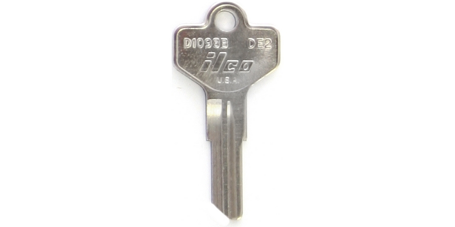 Cylinder Lock Key Blank, 5 Pin or Disc Pin Length, Automotive, Pin ...