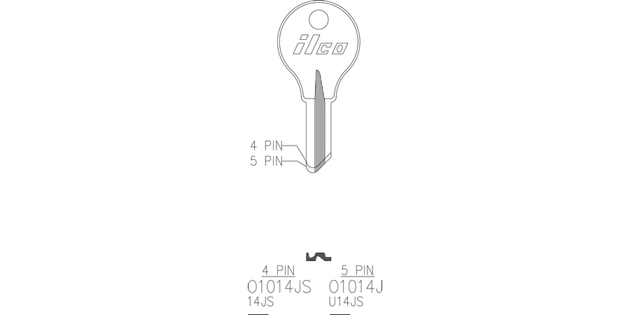 Cylinder Lock Key Blank, 4 Pin or Disc Pin Length, Pin Tumbler Cylinder ...