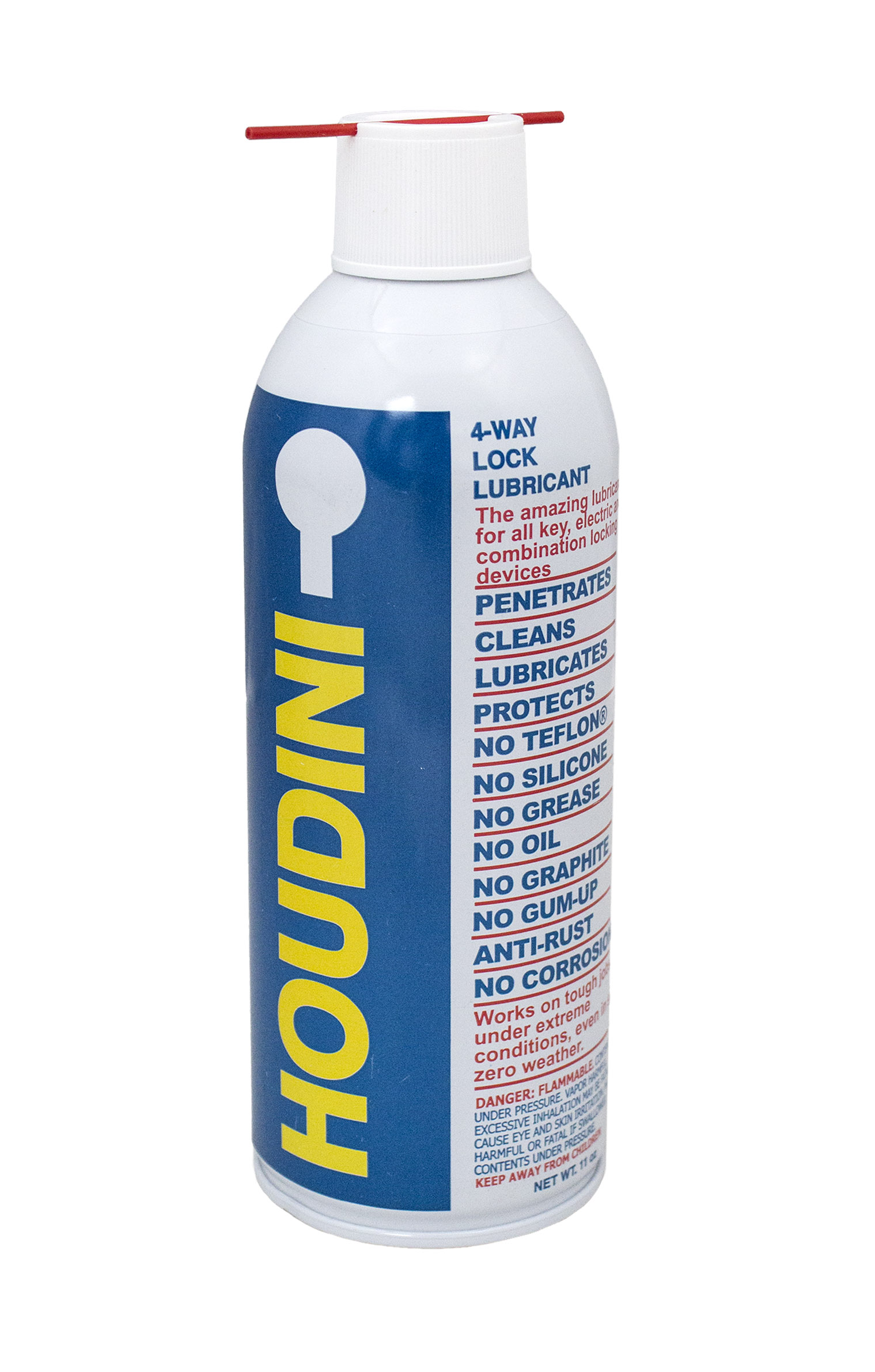 Houdini Lock Lube, 11 oz. Container, Can Container, Gas, Pressurized ...