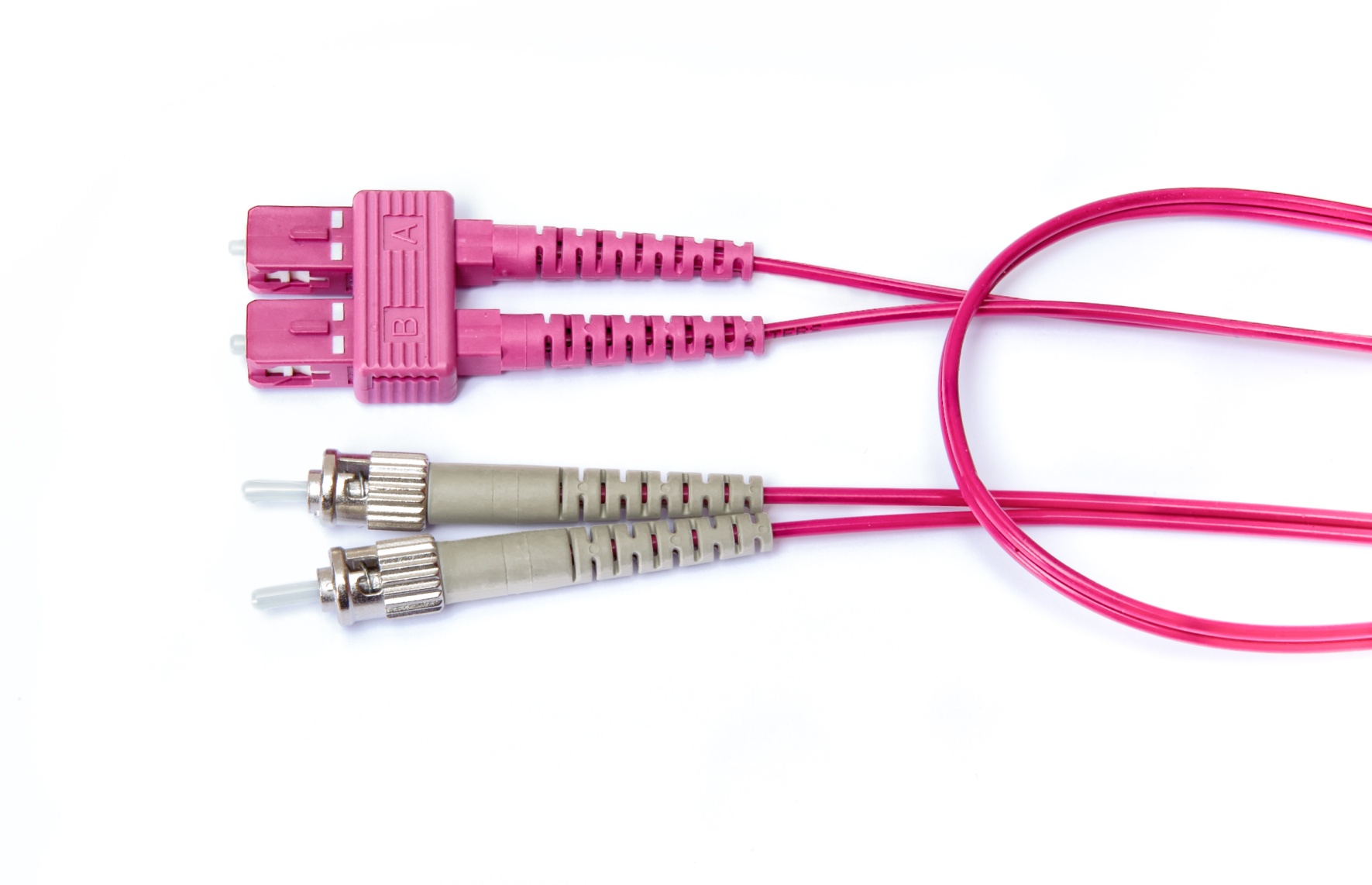 Patch Cord, OM4, SC Duplex, ST, 4.5m L, Multi-Mode, Riser