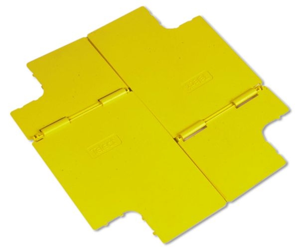 Intersection Cover,12 in. Wd,Yellow,Horizontal