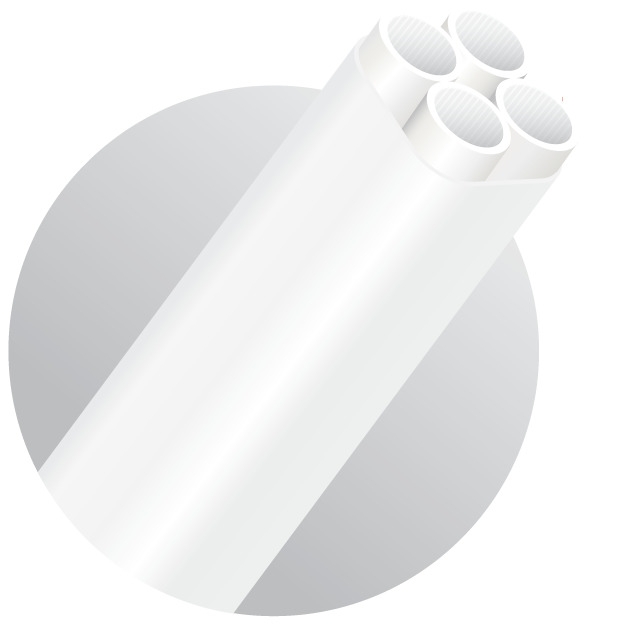 4-Way Microduct System, 1000 ft. L, 10mm ID, 12.7mm OD, Opaque