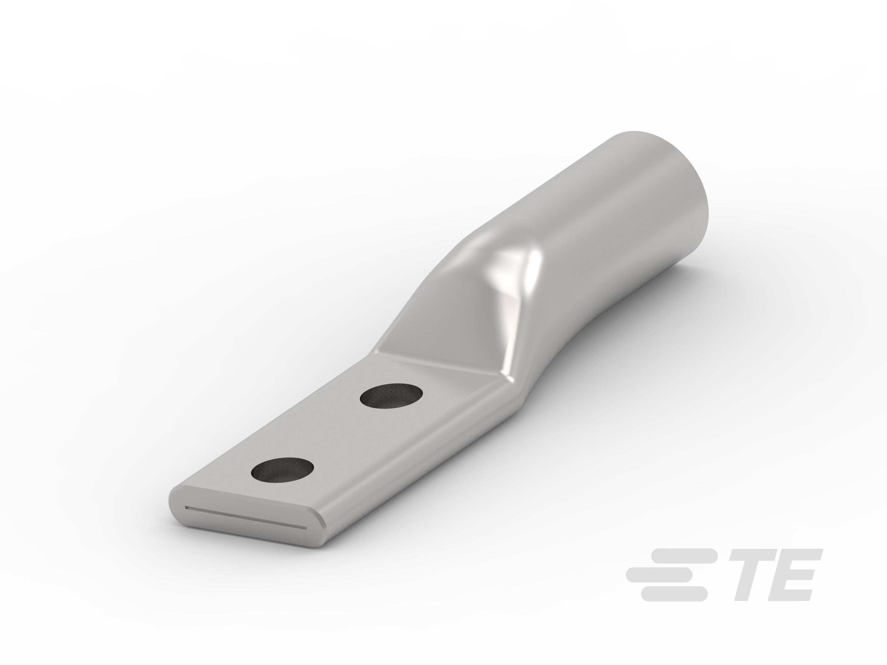 Compression Lug,Long Barrel,Gray,Tin-Plated Copper Conductor,4 AWG,1/2 ...