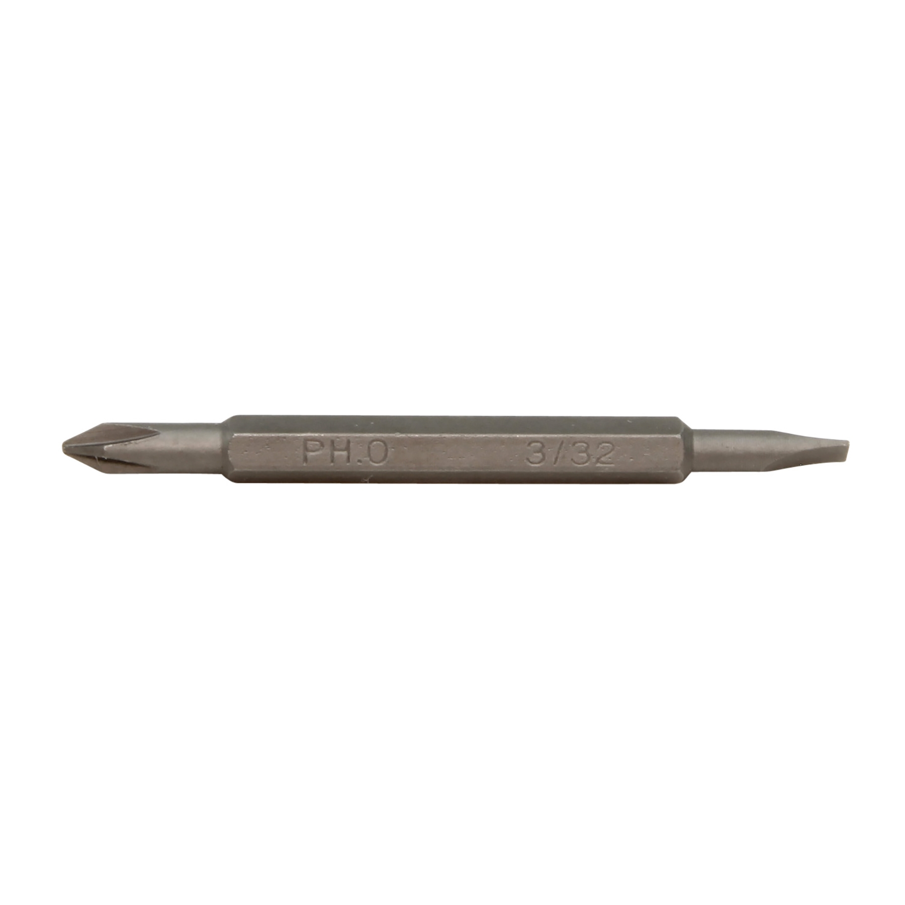 Screwdriver Bit, Phillips No. 0, Slotted 3/32 in.