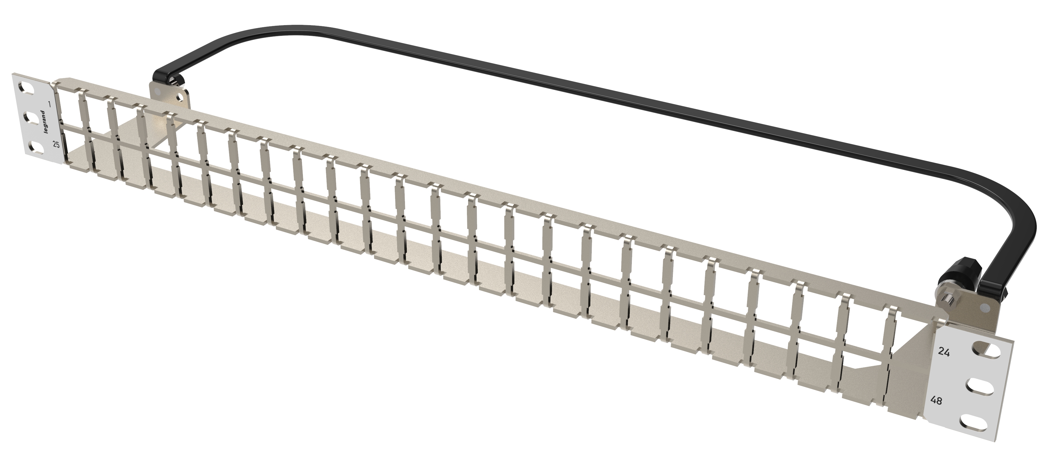 Clarity 48-Port, 1RU Shielded High Density Jack, Unloaded Flat Panel ...
