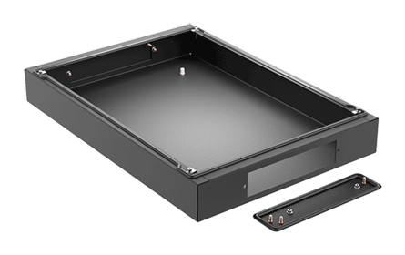 Frame Plinth Base,RAL 9005 Jet Black,14 ga. Mild Steel,WxLxH: 1200 x ...