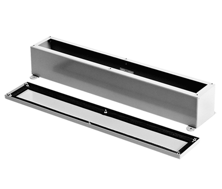 Wiring Trough, Screw Cover, Mild Steel, Galvanized; Powder Coated, D ...