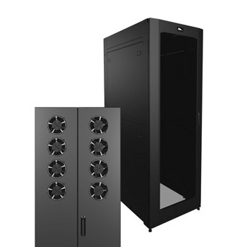 Security Network Rack,Black,79.5 in. Ht,Steel,Pre-Configured Rack,42U ...