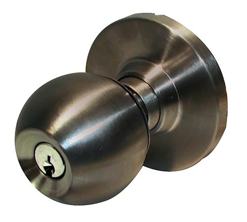 Cylindrical Knob Set, ANSI: Grade 2, Function: Entry/Office with Push ...