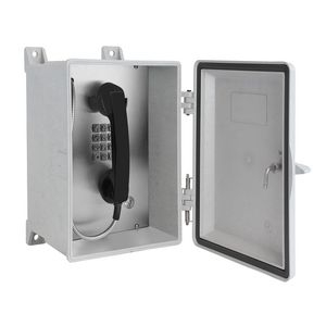 Weatherproof Telephone, Gray, Stainless Steel, 24 to 60 VDC, Analog ...