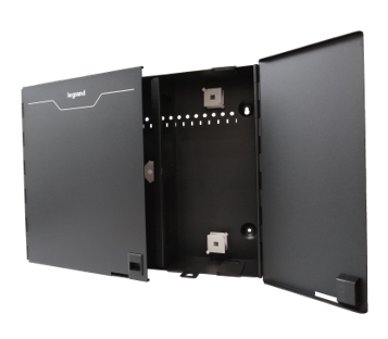 Fiber Enclosure, Black, Steel, 2U Rack, Wall Mount, 48 Fiber
