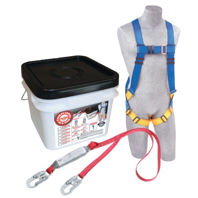 Compliance In A Can Light Roofer'S Fall Protection Kit, Back D-Ring, Vest