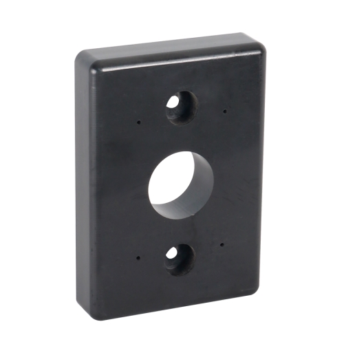 Buffer Plate, HDPE, Matte, Black, Length 4 in.