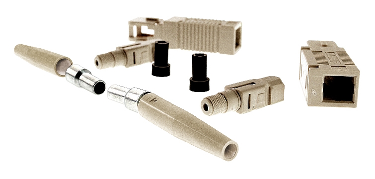 Fiber Optic SC Connector Kit, Beige, SC/UPC, Multimode