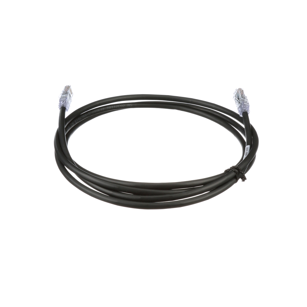 Patch cord, 24 AWG, Cat. 6A, RJ45, 11 ft., Black