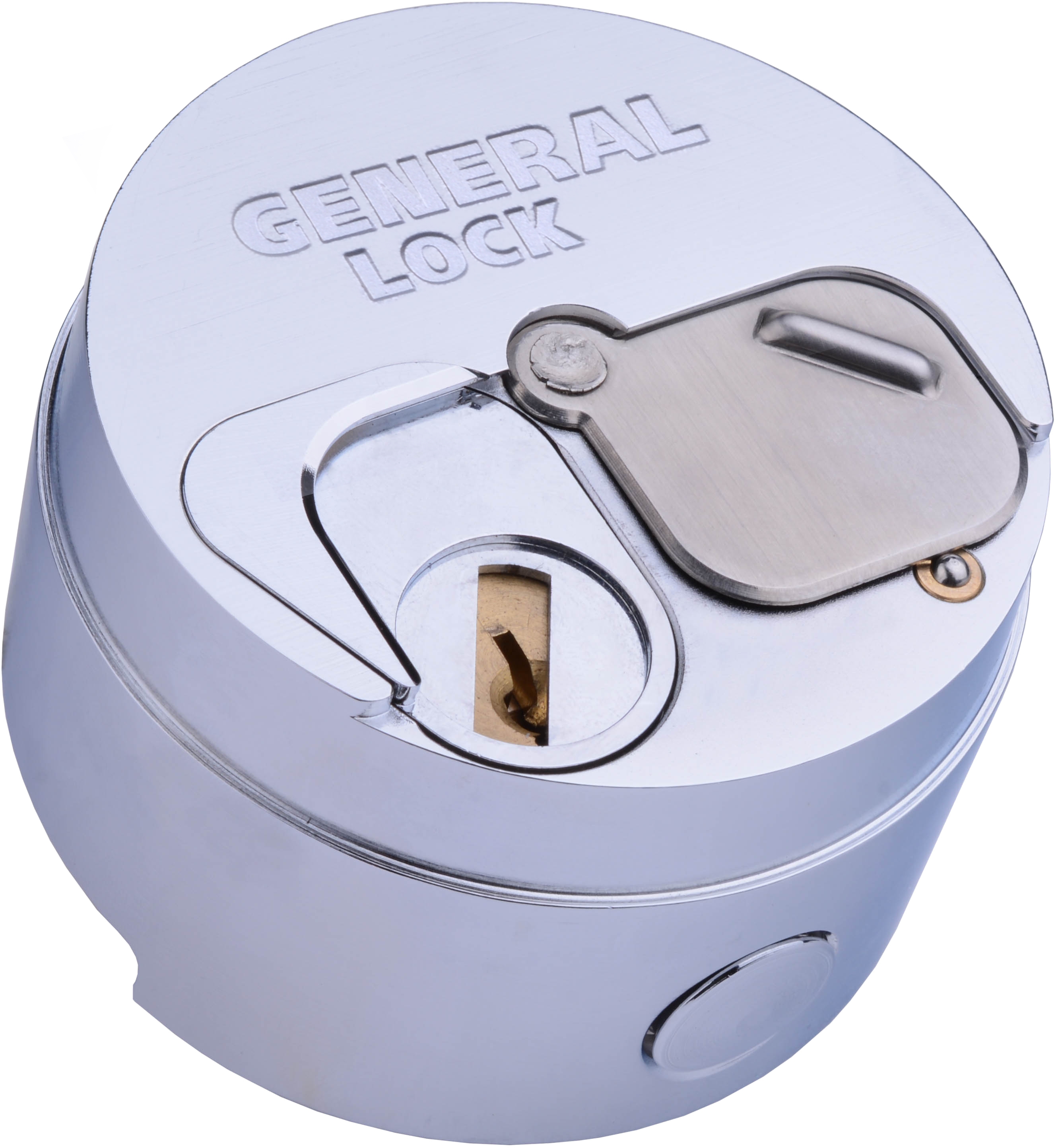 Padlock, Round, 2-7/8 in., 7/16 in. Shackle, 6-Pin