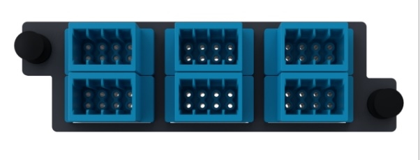 Fiber Adapter Panel, OS2 Fiber, 48 Fiber, MDC Connector, Blue, 48-Port