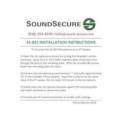 SS-801 - SOUND SECURE - Ceiling Mount Mic | Anixter