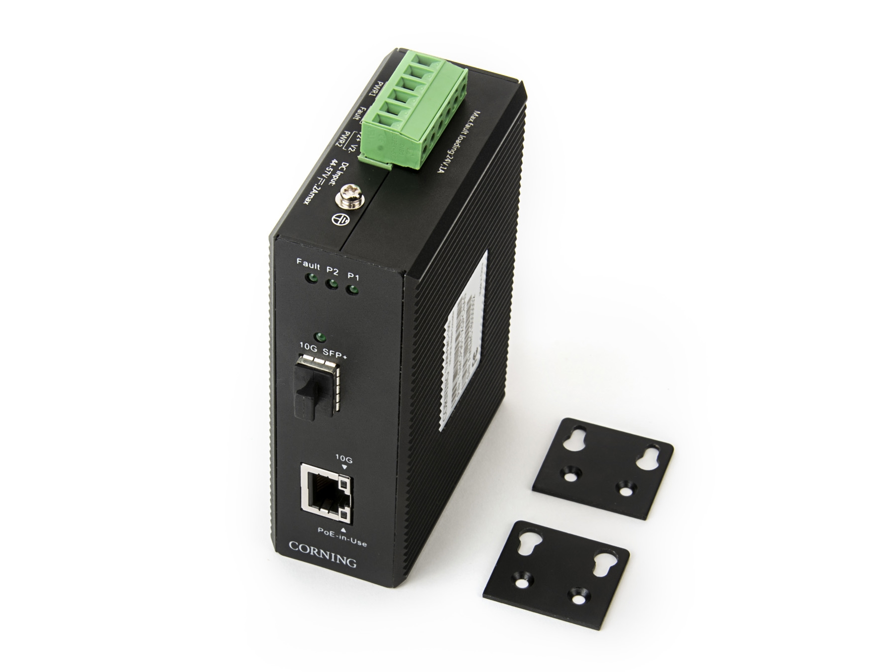 Media Converter, 10GBase-X SFP+ interface, -10 to 65 C, 3.03 x 1.48 x 4 ...