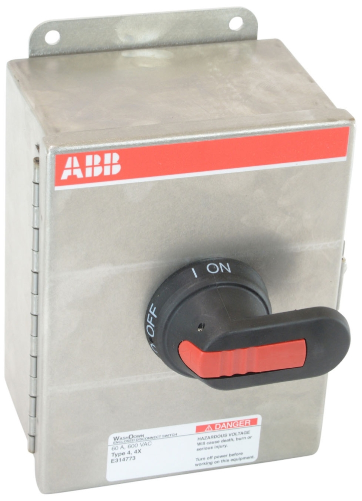 Enclosed Disconnect Switch, Screw Terminals, 3 Poles, 60A