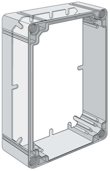 Adjustable-Depth Enclosure Panel,Unpainted,Mild Steel,Plated,WxH: 6.3 x ...