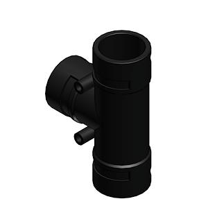 T-Connector, NW10 x 3, Black, Polyamide 6, -40 to 105 C