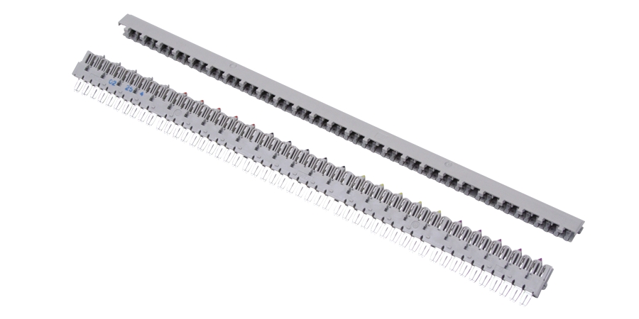 Filled Bridge Splice Connector, Pic, Bridge, 26 to 22AWG, 25 Wire, Gray
