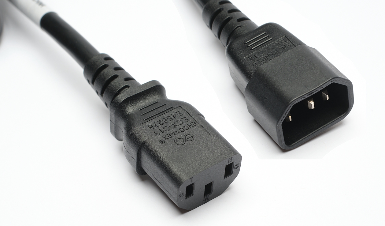 Non-Locking SJT Power Cord,14 AWG,Flexible,PVC Jacket,Black Jacket,250 ...