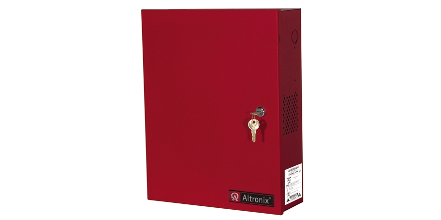 NAC Power Supply, 120 VAC, 24 VDC, 8 A Output, Red