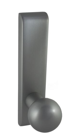 Lock Exit Device Trim, Lever, Aluminum, Classroom Knob, Classroom Knob