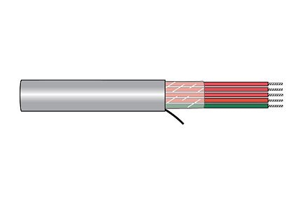 Flexible Cable, Bare Copper, 2 Conductors, 26 Strands, PVC, Slate, 600V ...