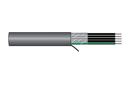 Continuous Flexible Control Cable,3 Conductor,Stranded,Bare Copper ...