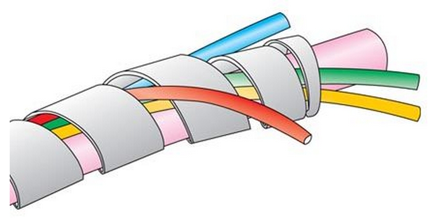 Spiral Wrap Tubing, 100 ft. L, 1/2 in. Dia, Polyethylene, Natural, -66 ...