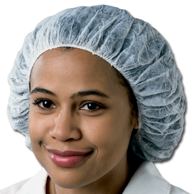 Safety Sanitary Fabric Caps: 21 in. Red, 100/Bag