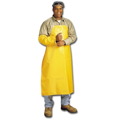 Ansell Neoprene Apron: Lightweight, 35"W X 45"L