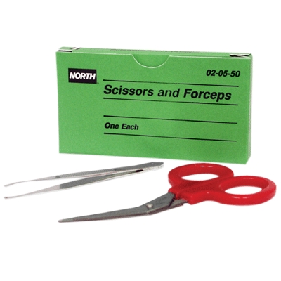 Unitized First Aid Kit Refill: Forceps and Scissors