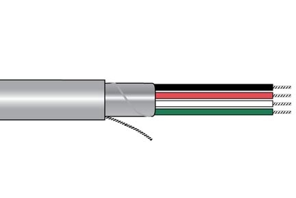 Multi-Conductor Cable, 1000 ft. L, 300 Vrms, 24 AWG, 4, CM