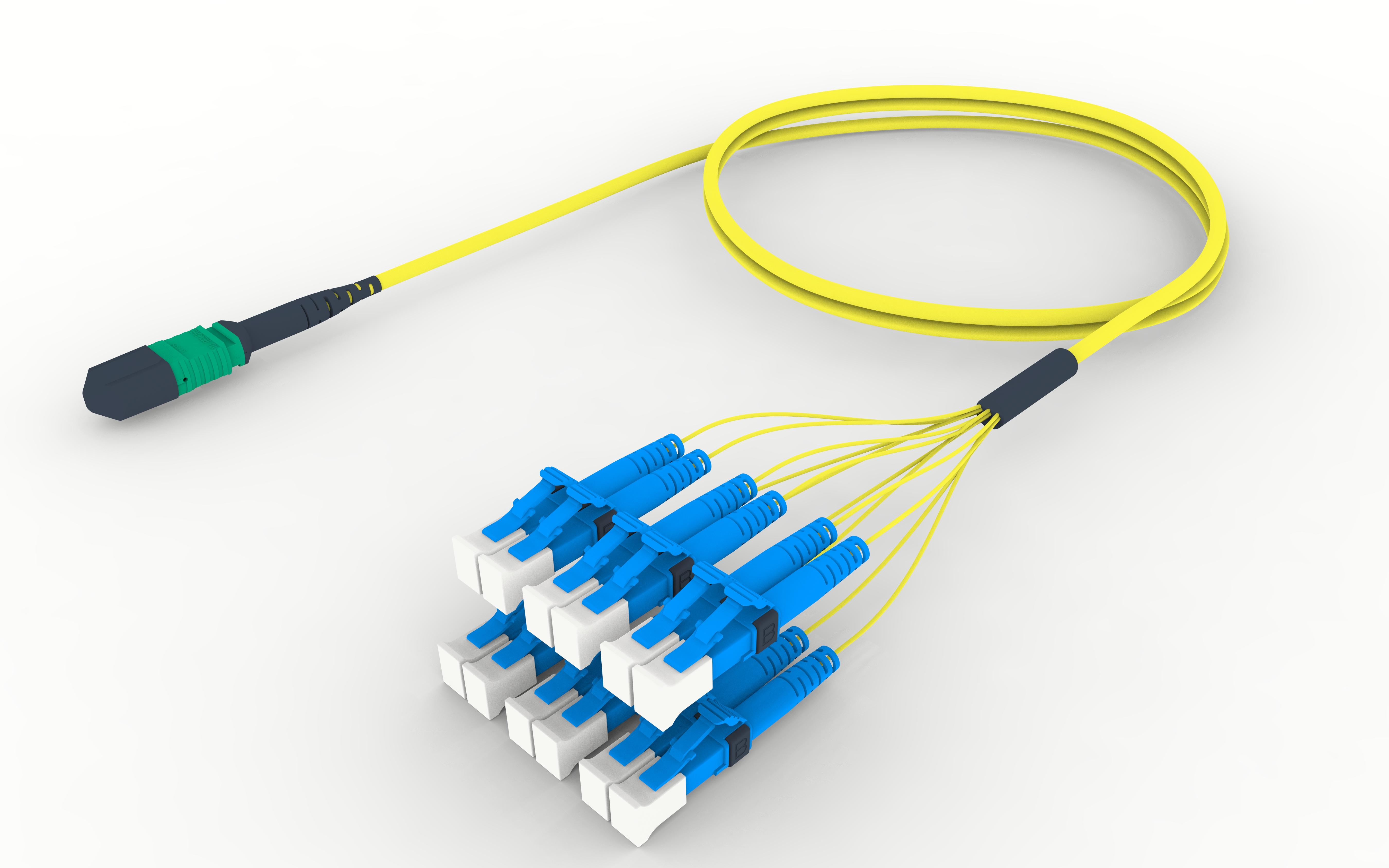 Fiber Array Cable Assembly, G.657.A2, 3 m lg, Stranded, Fiber, Yellow ...