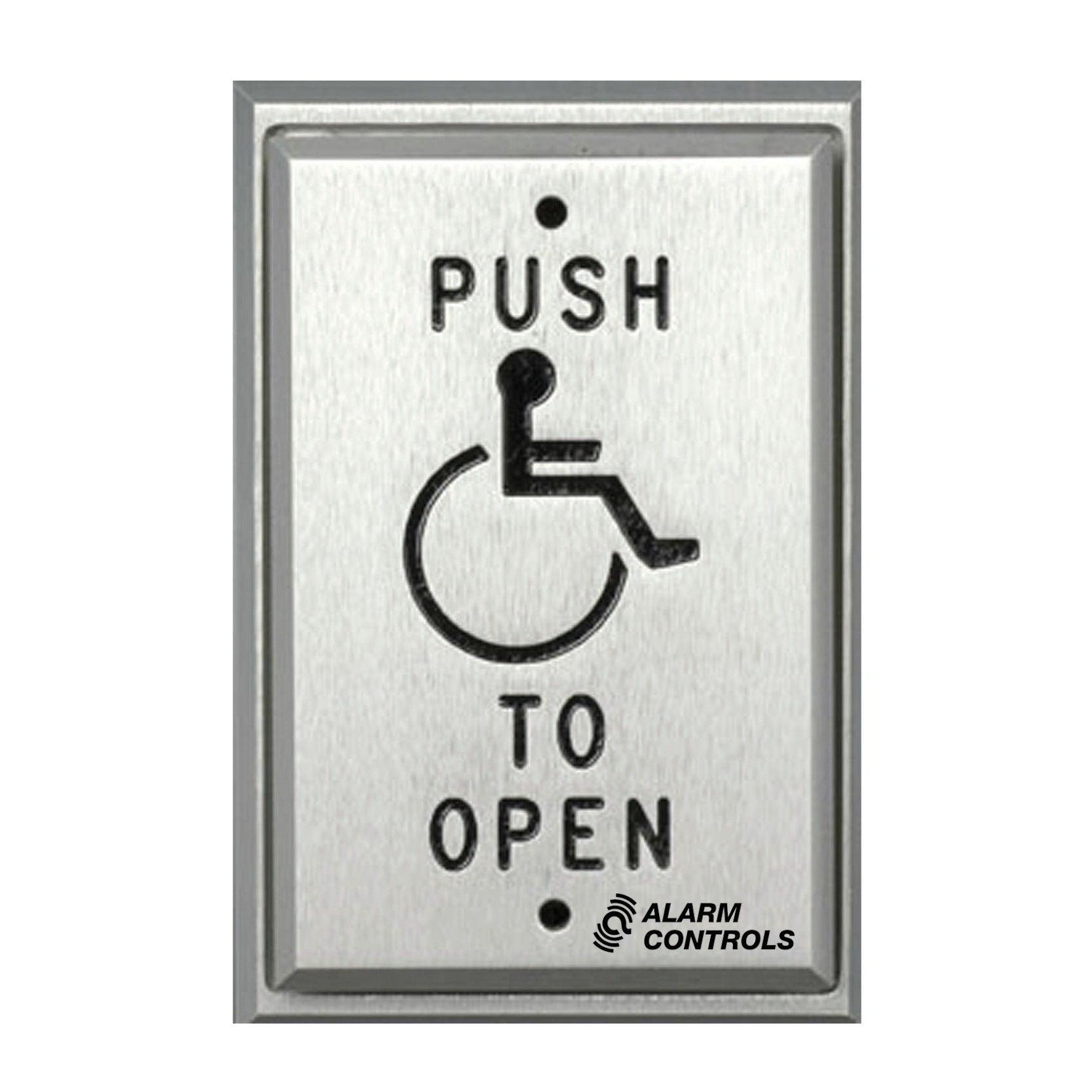 Push Plate, 28 VDC, 2 A, Solid Aluminum, Black