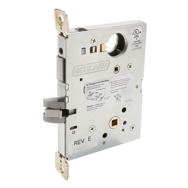 Door Lock Case, Zinc-Dichromate-Plated, 2-3/4 in. Backset, ANSI Strike ...