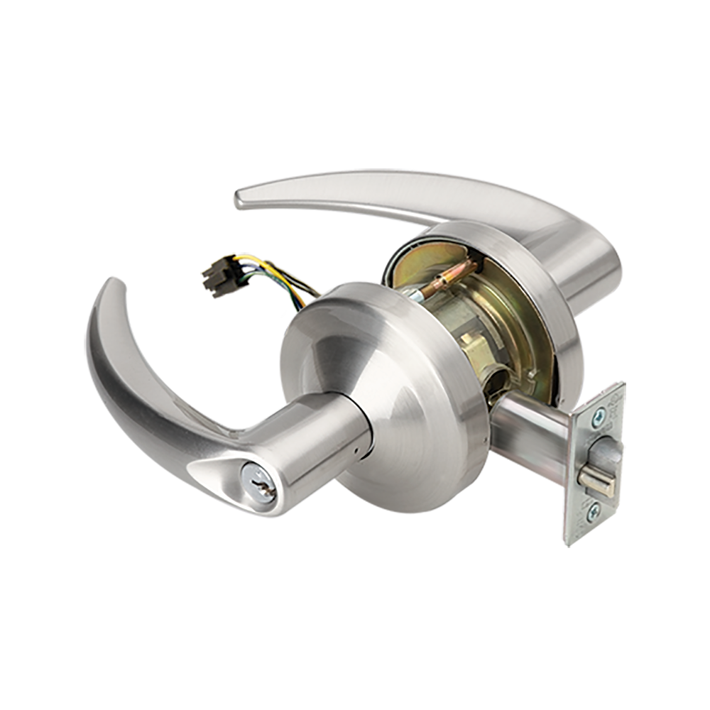 Electrified Cylindrical Lock, 6-Pin Std Cylinder, ANSI Grade 1 ...