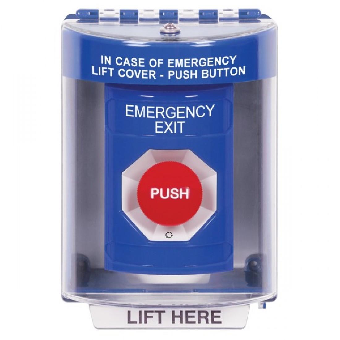 Pushbutton, Turn-to-Reset Action, Blue, 600 VAC, 6 A