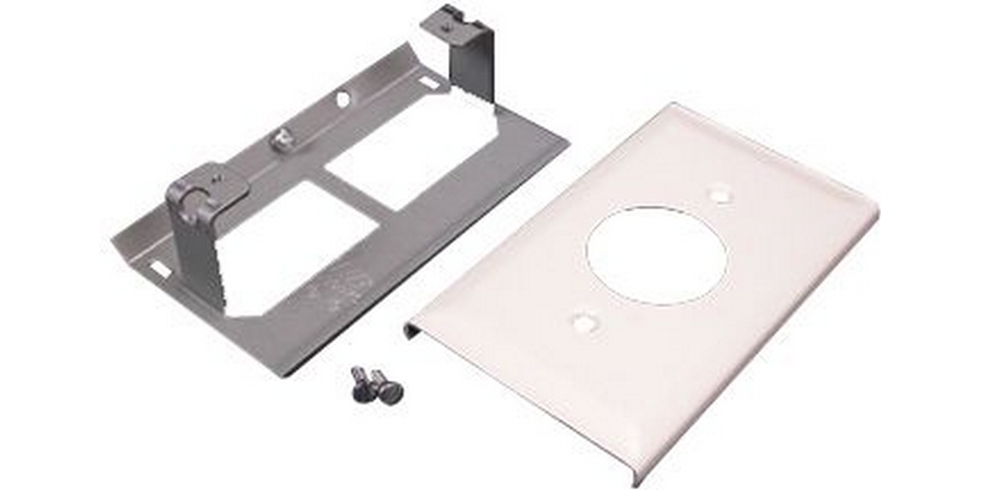 Faceplate, Raceway Cover; Steel; S-Recept 1.40 in. OD; Ivory